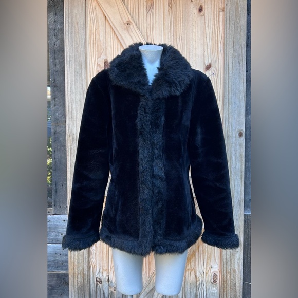 Utex | Jackets & Coats | Vintage Utex Black Faux Fur Penny Lane Coatl ...